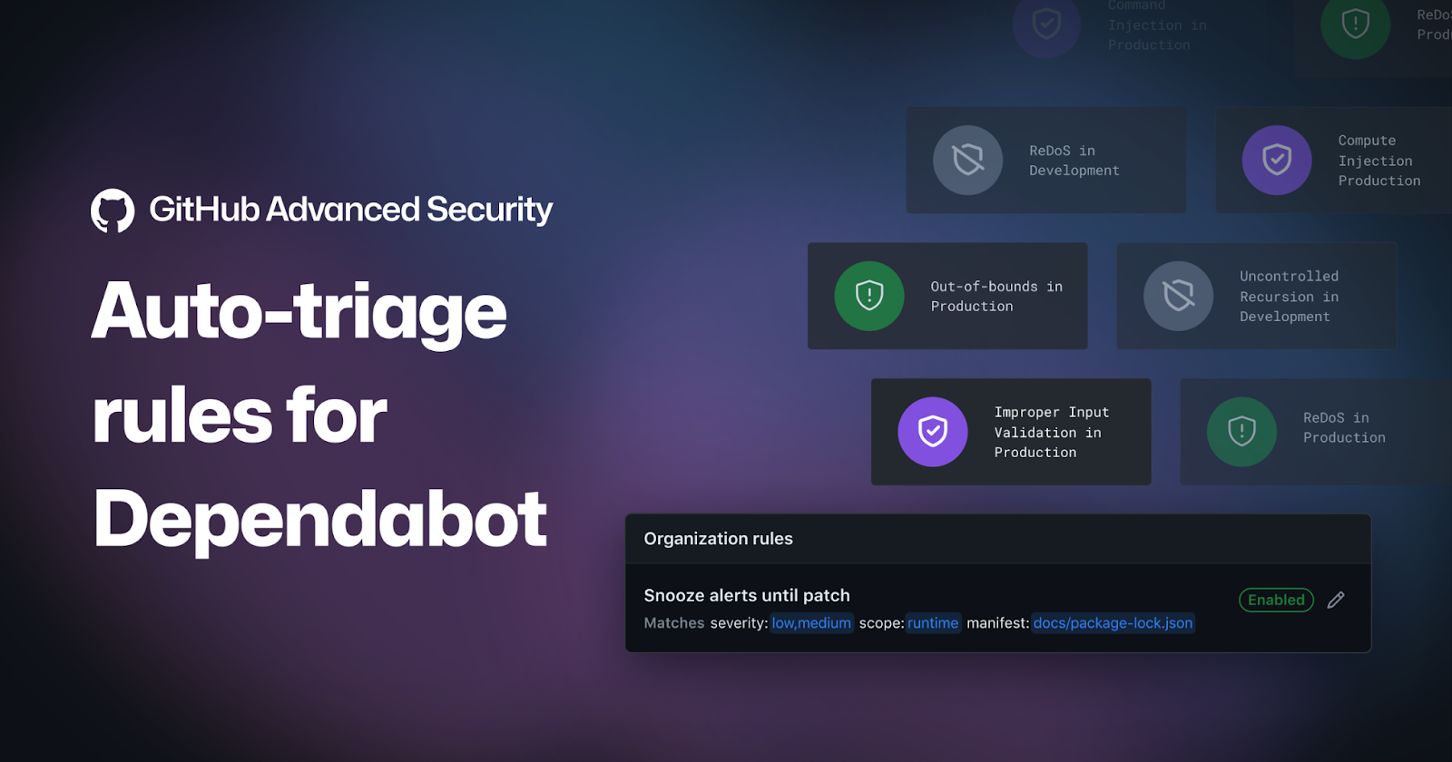 Introducing Auto Triage Rules For Dependabot Dimensional Data